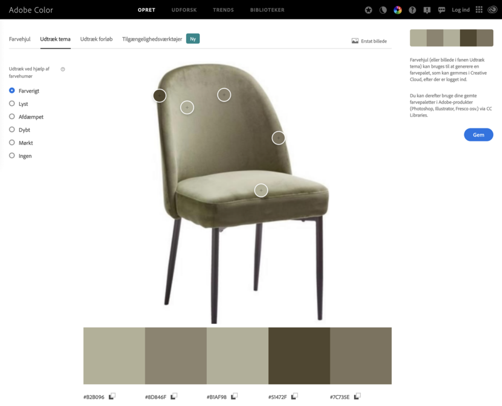 Sådan laver du nemt og hurtigt en lækker farvepalet til web, møbler ...